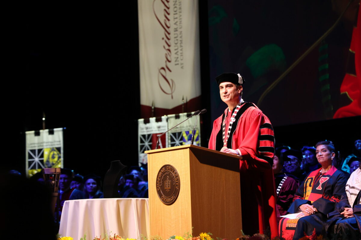 Chapman Holds Inauguration for Matt Parlow - Orange County Business Journal